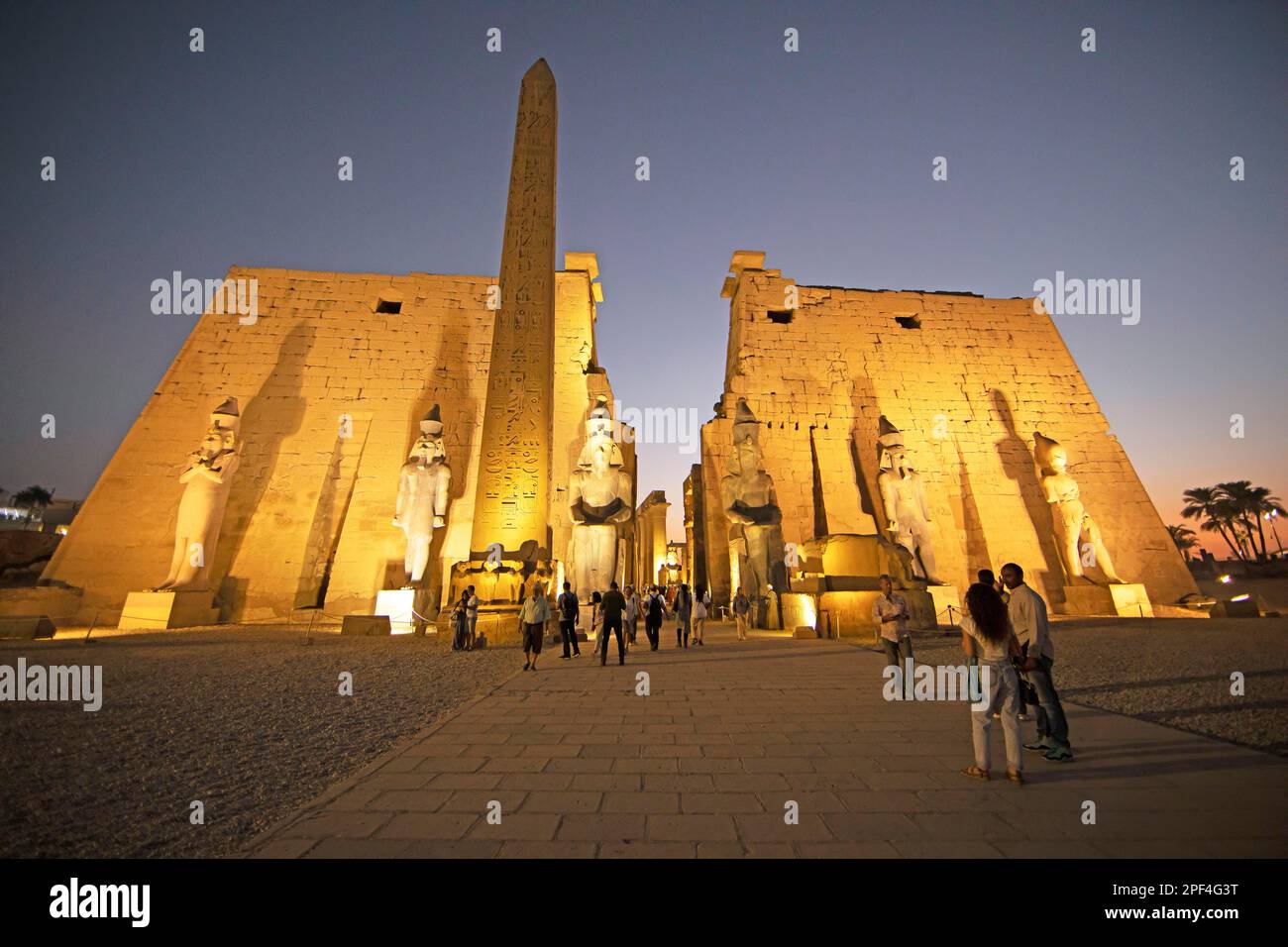 Luxor Temple Complex by Night, Luxor, Egypt Stock Photo - Alamy