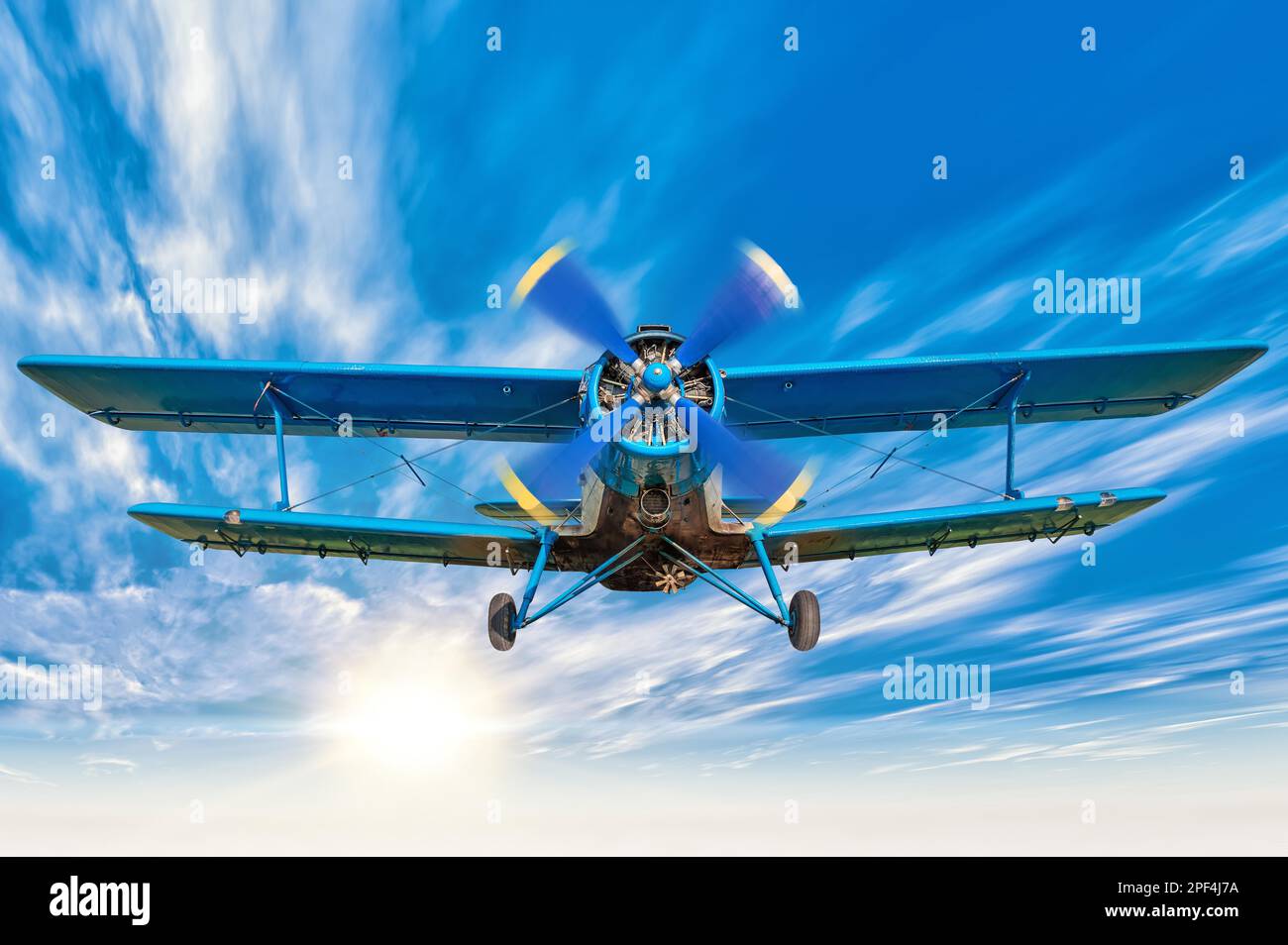 picture of a biplane in the sky Stock Photo - Alamy
