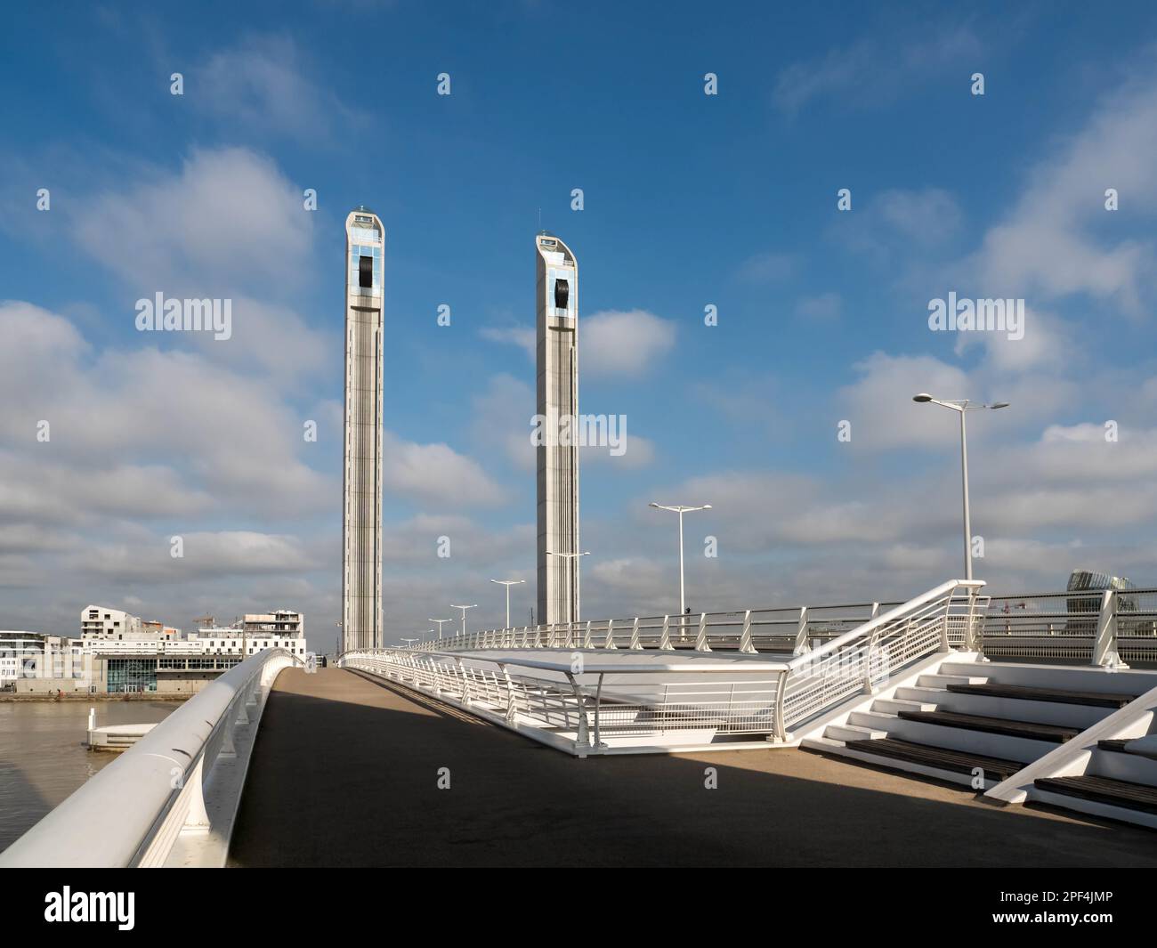 New Lift Bridge Jacques Chaban-Delmas Spanning the River Garonne at ...