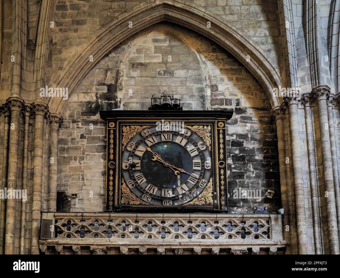 Old Clock in the Cathedral of St Andrew in Bordeaux Stock Photo - Alamy