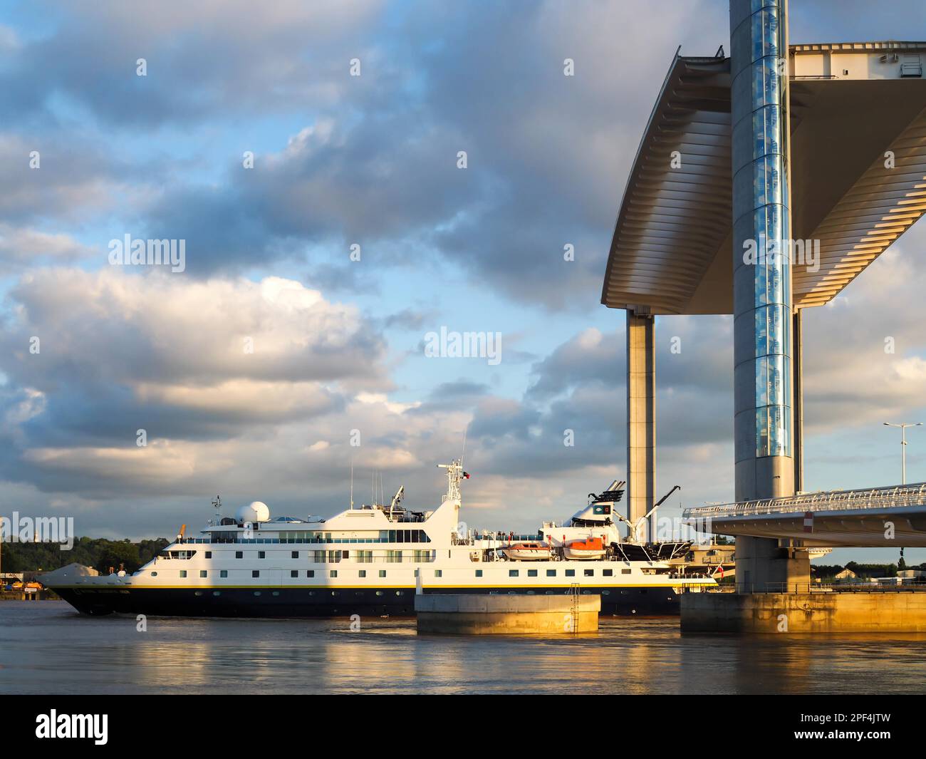 New Lift Bridge Jacques Chaban-Delmas Spanning the River Garonne at ...