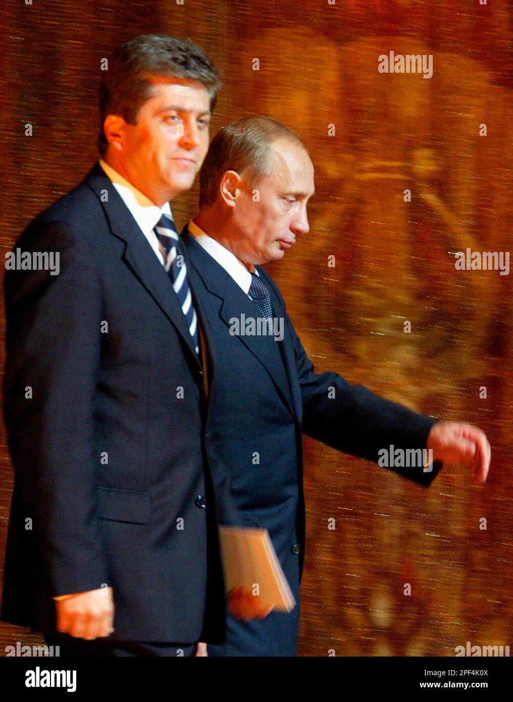 Bulgarian President Georgi Parvanov, left, and Russian President ...