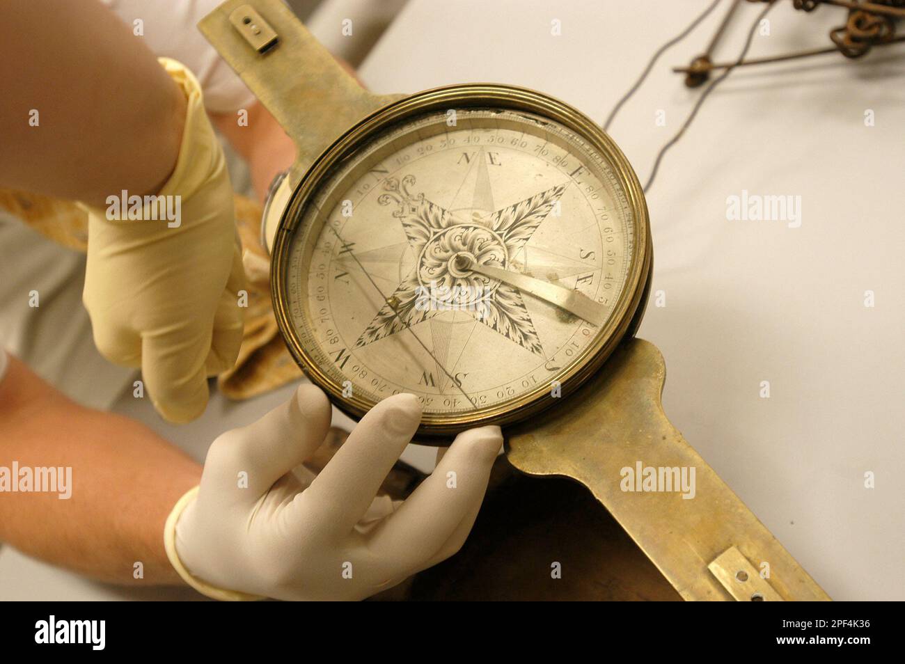 A 1775 surveyors compass, part of the Calk collection at The Kentucky ...