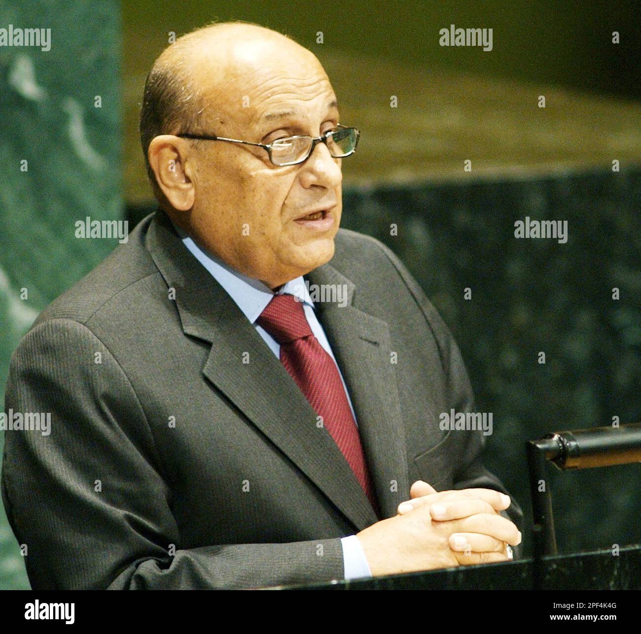 Ahmed Maher El Sayed, Minister of Foreign Affairs of Egypt addresses the United Nations General ...