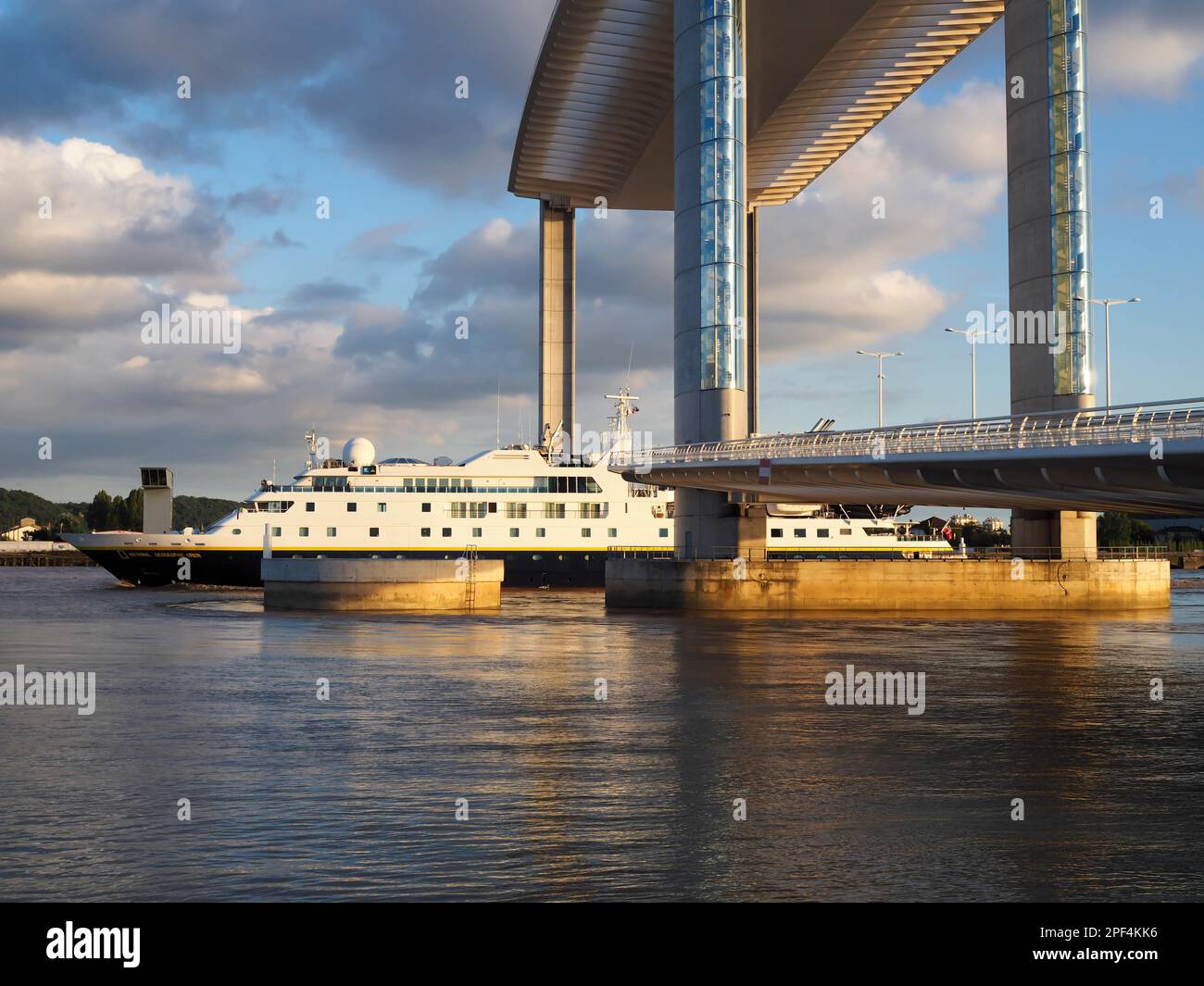 New Lift Bridge Jacques Chaban-Delmas Spanning the River Garonne at ...