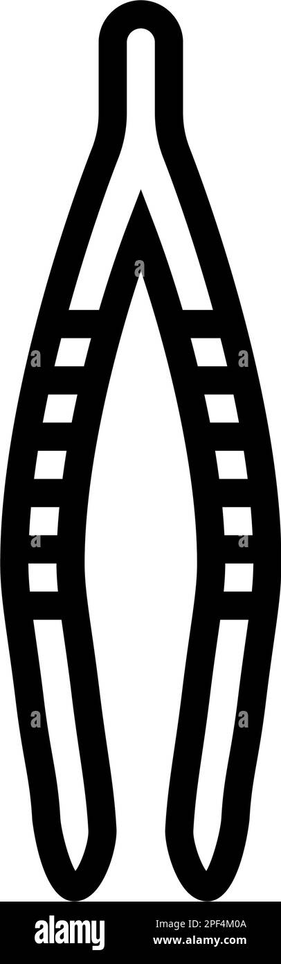 forceps chemical glassware lab line icon vector illustration Stock ...