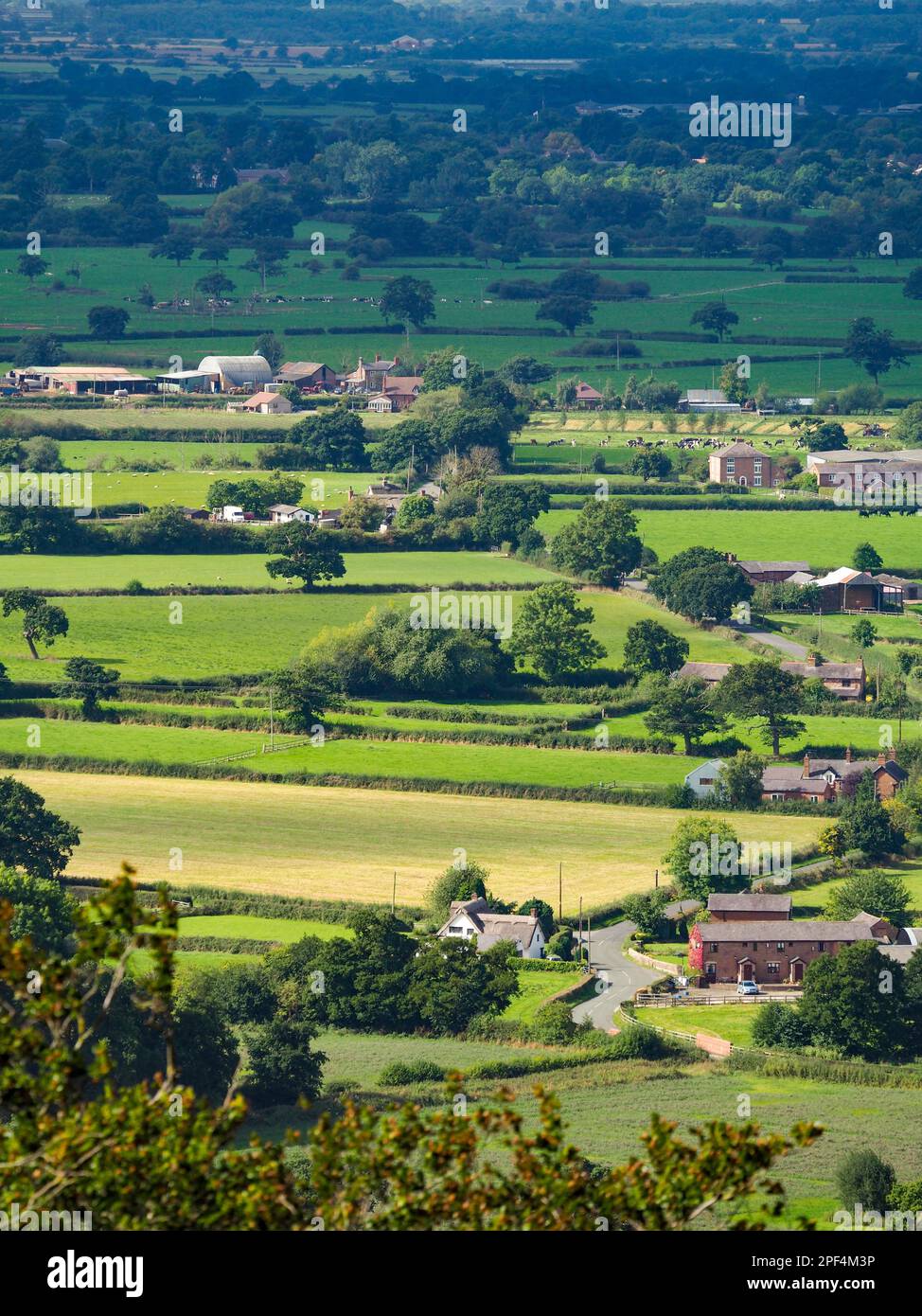 View of the Cheshire Countryside from Beeston Castle Stock Photo - Alamy