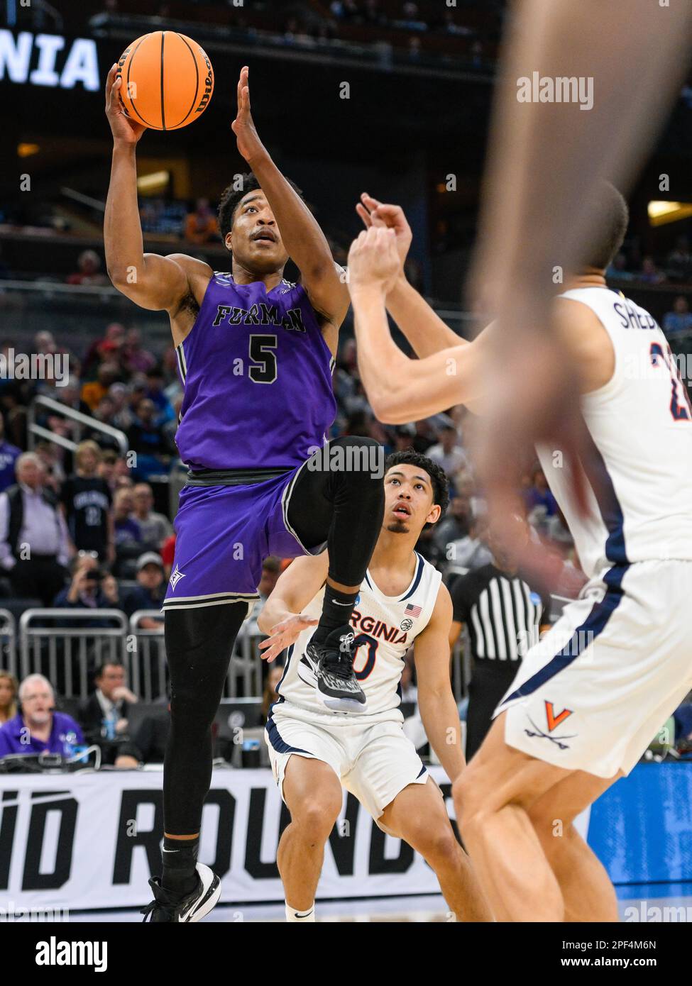 March 16, 2023: Furman Paladins guard Marcus Foster (5) during 2nd half ...