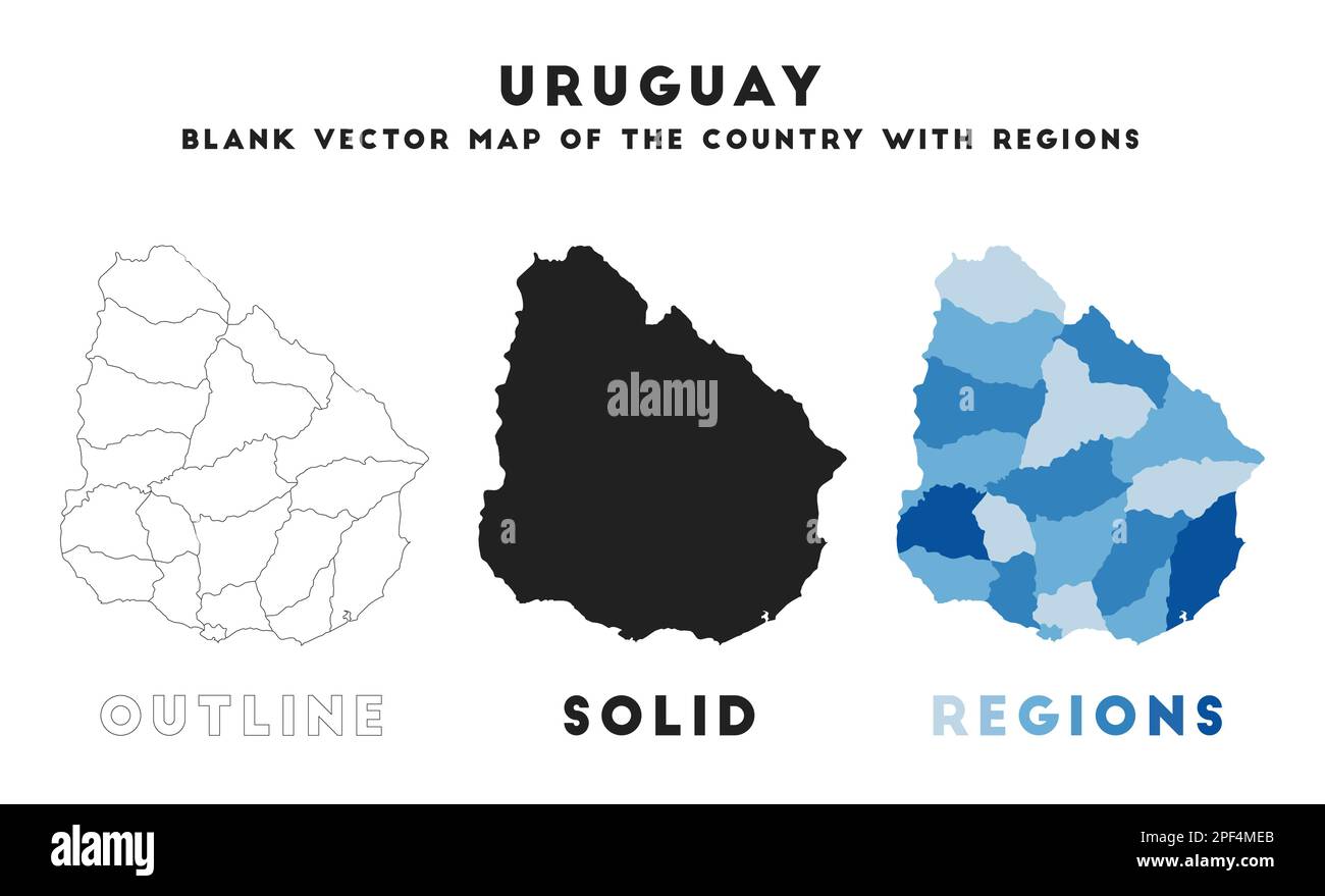 Uruguay map. Borders of Uruguay for your infographic. Vector country ...