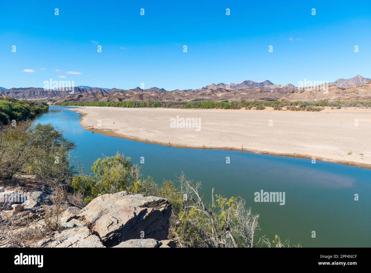 Orange River, also known as the Orange River, on the border between Namibia and South Africa ...