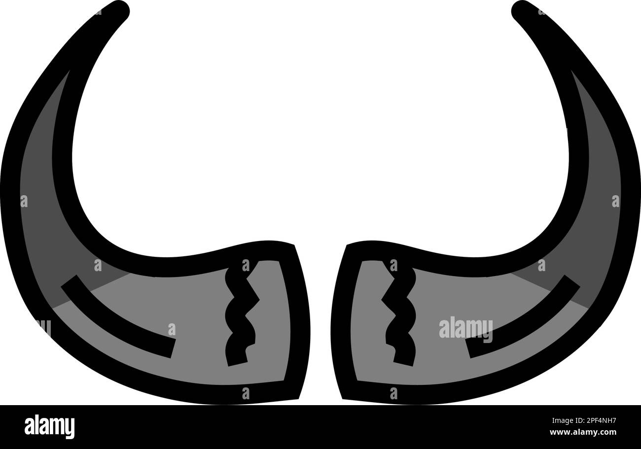 bison horn animal color icon vector illustration Stock Vector Image ...