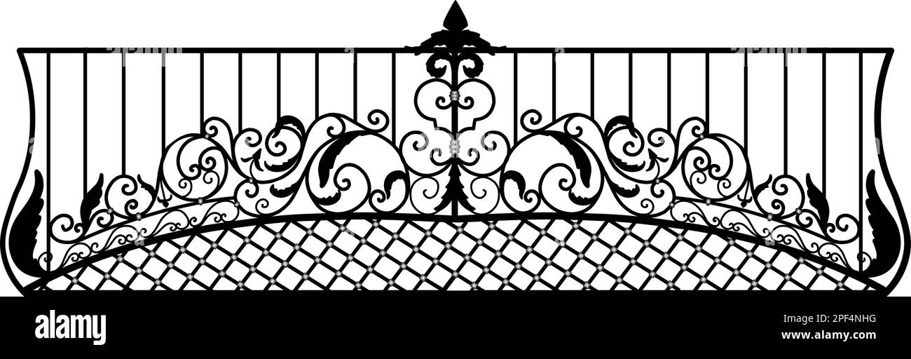 Gate fence isolated. Vector metal entrance. Fence gate vector ...