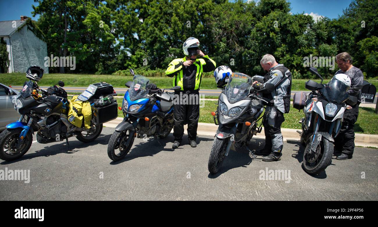 UNITED STATES - June 30, 2019: Motorcyclist tour the back roads of ...