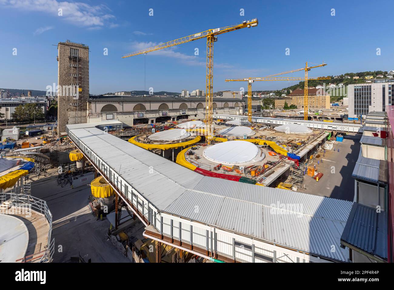 Main station, Stuttgart 21 construction site, skylights of the new ...