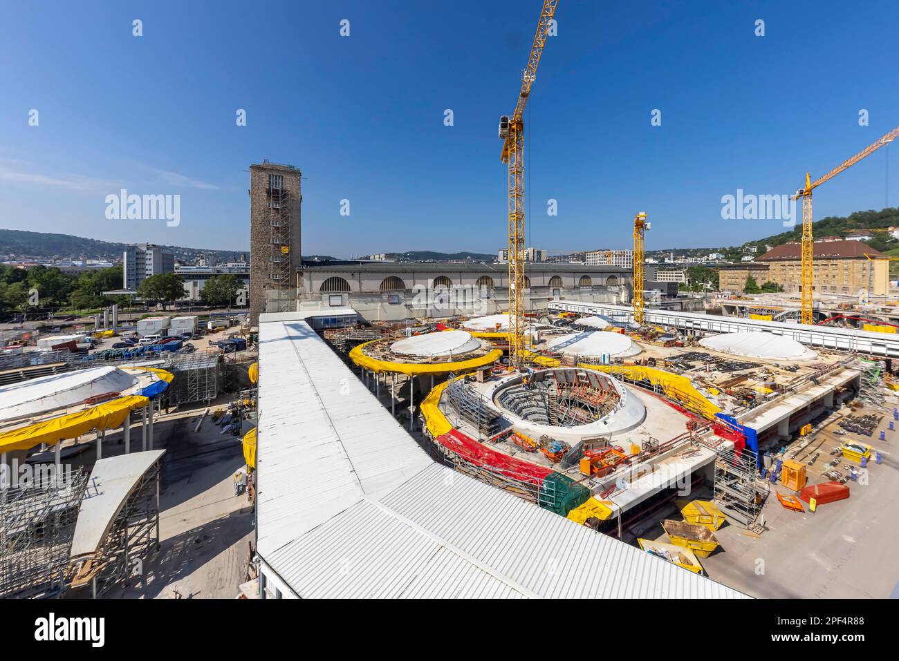 Main station with construction site Stuttgart21, S21, a total of 28 so ...