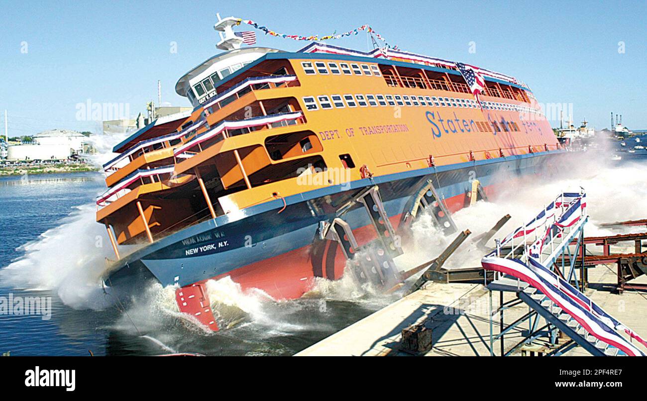 Marinette Marine launches the first of three ferries for Staten Island ...