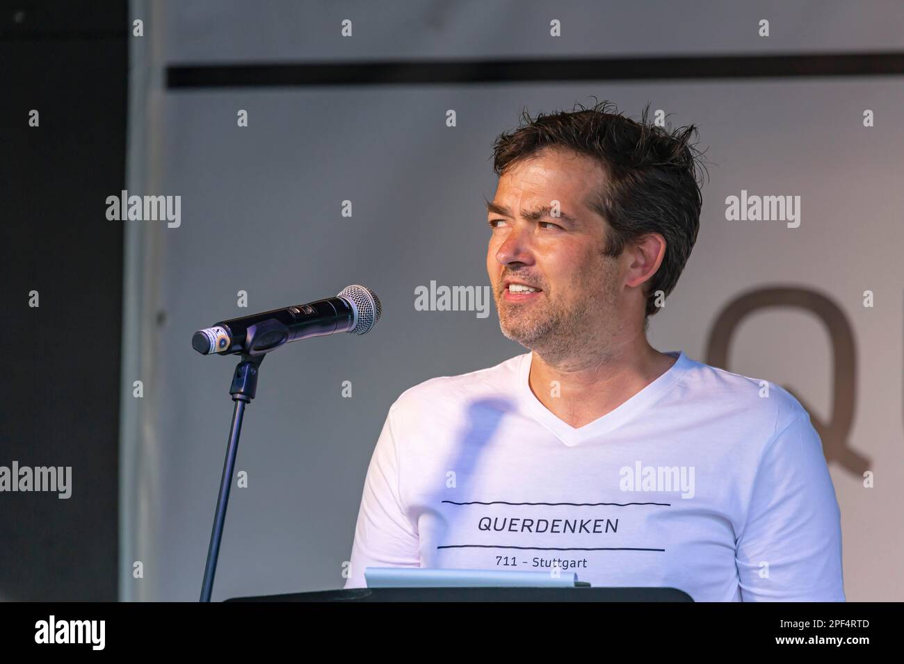 Michael Ballweg, initiator of the initiative Querdenken 711, protest ...