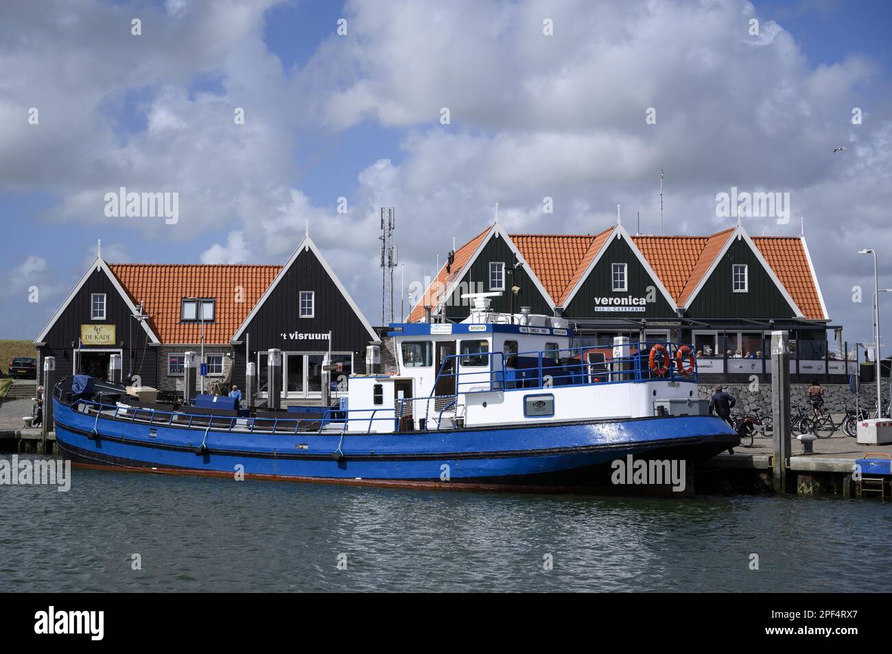 Oudeschild harbour, ship in harbour, June, Texel island, North Sea ...