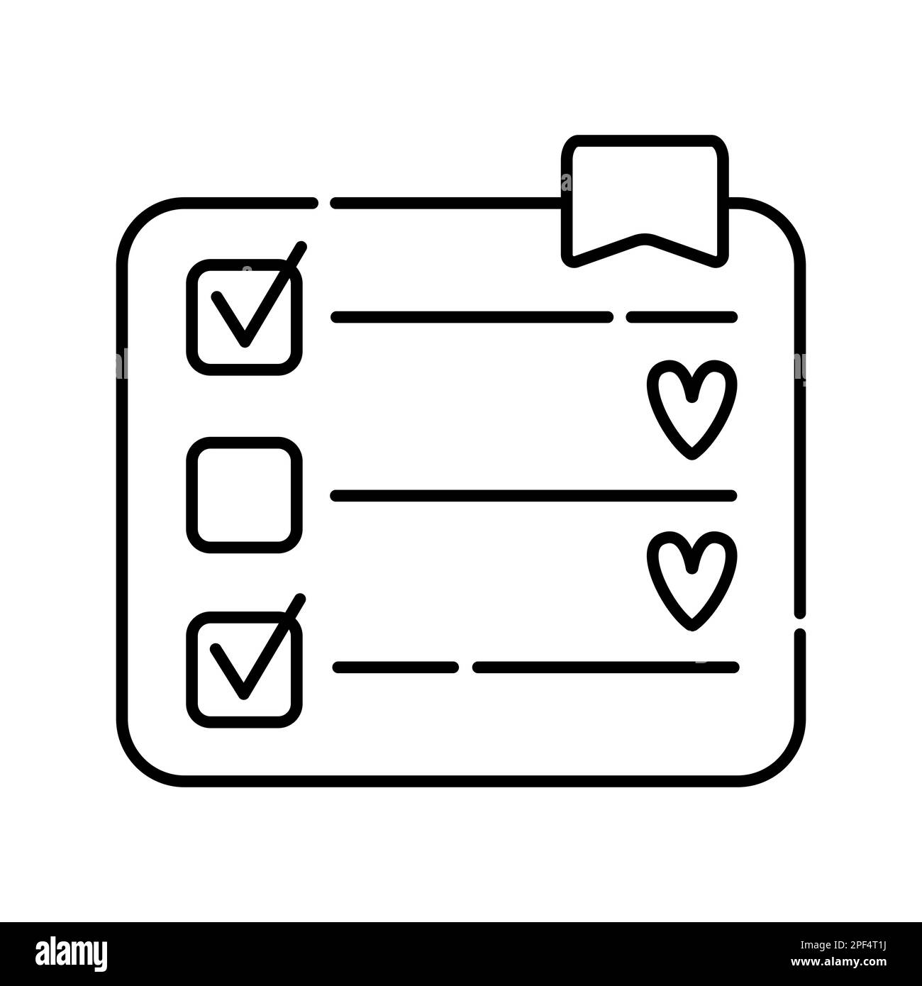 Task planner, line black vector illustration Stock Vector Image & Art - Alamy