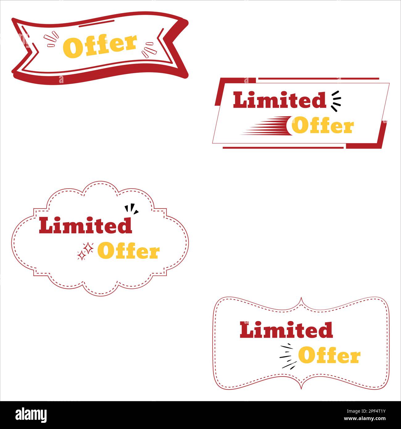 Limited Offer. Collection of limited offer banner. Banner design ...