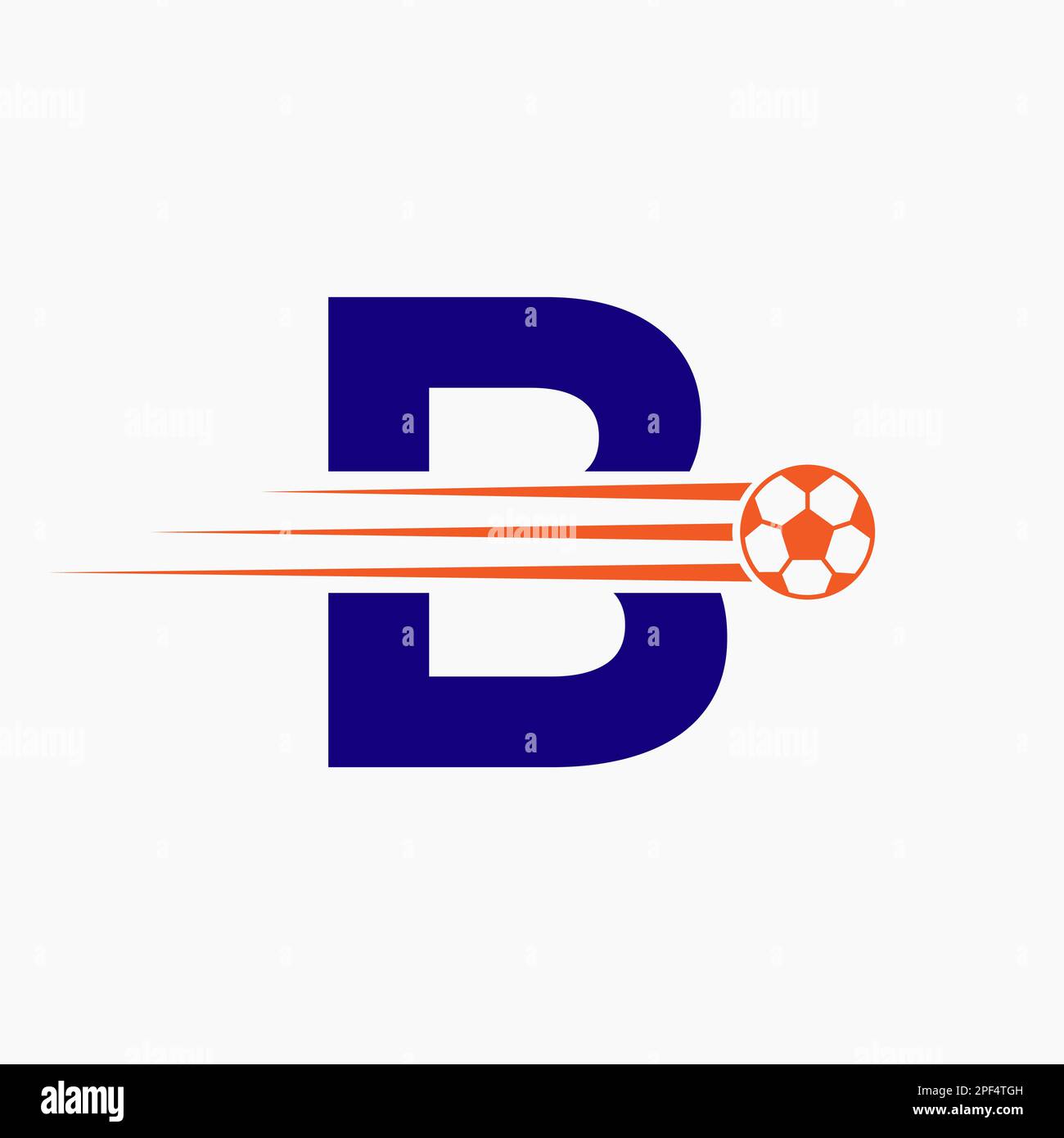 Initial Letter B Soccer Football Logo. Soccer Club Symbol Stock Vector ...