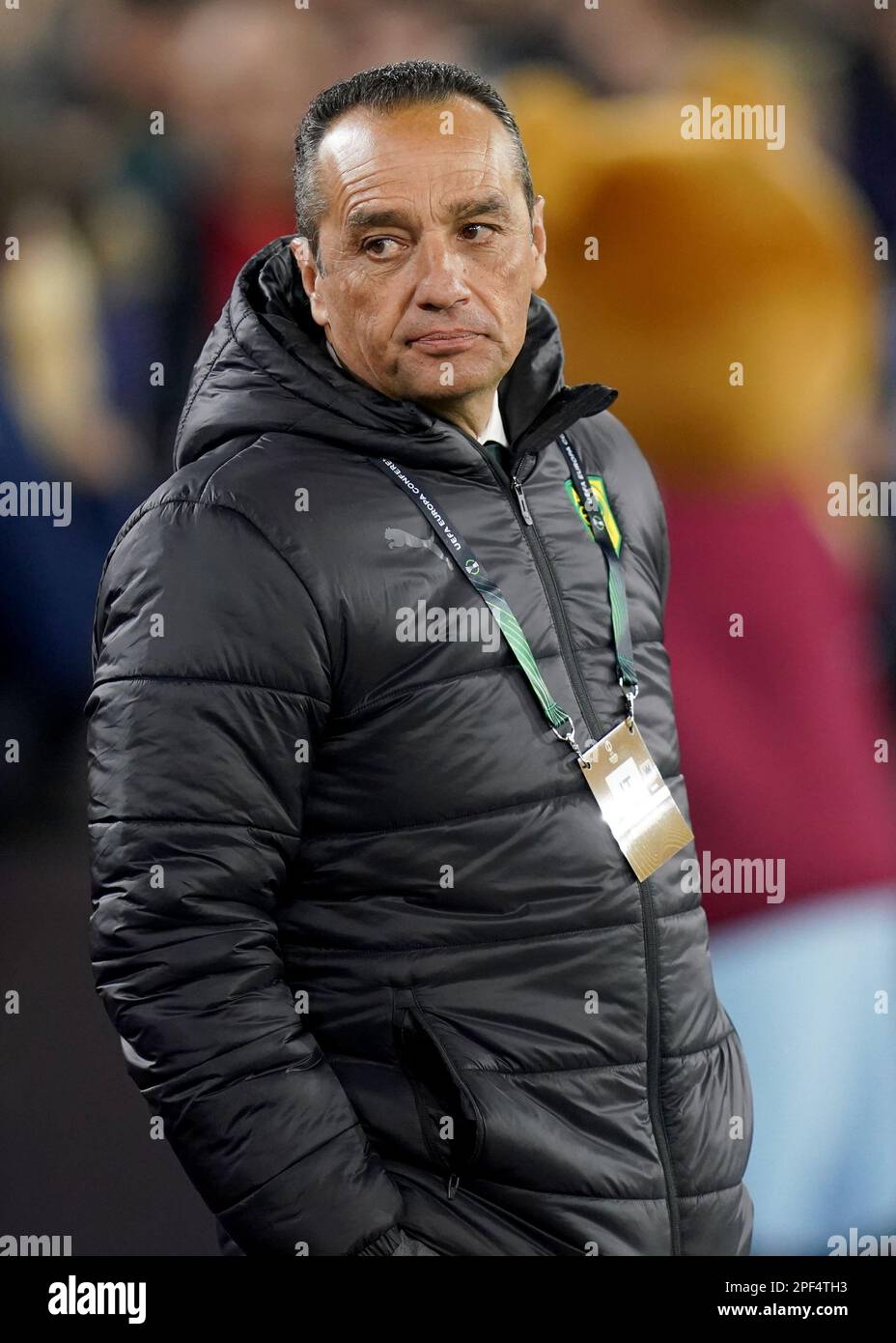 Larnaca Manager, Jose Luis Ottra, looks on during the UEFA Europa ...