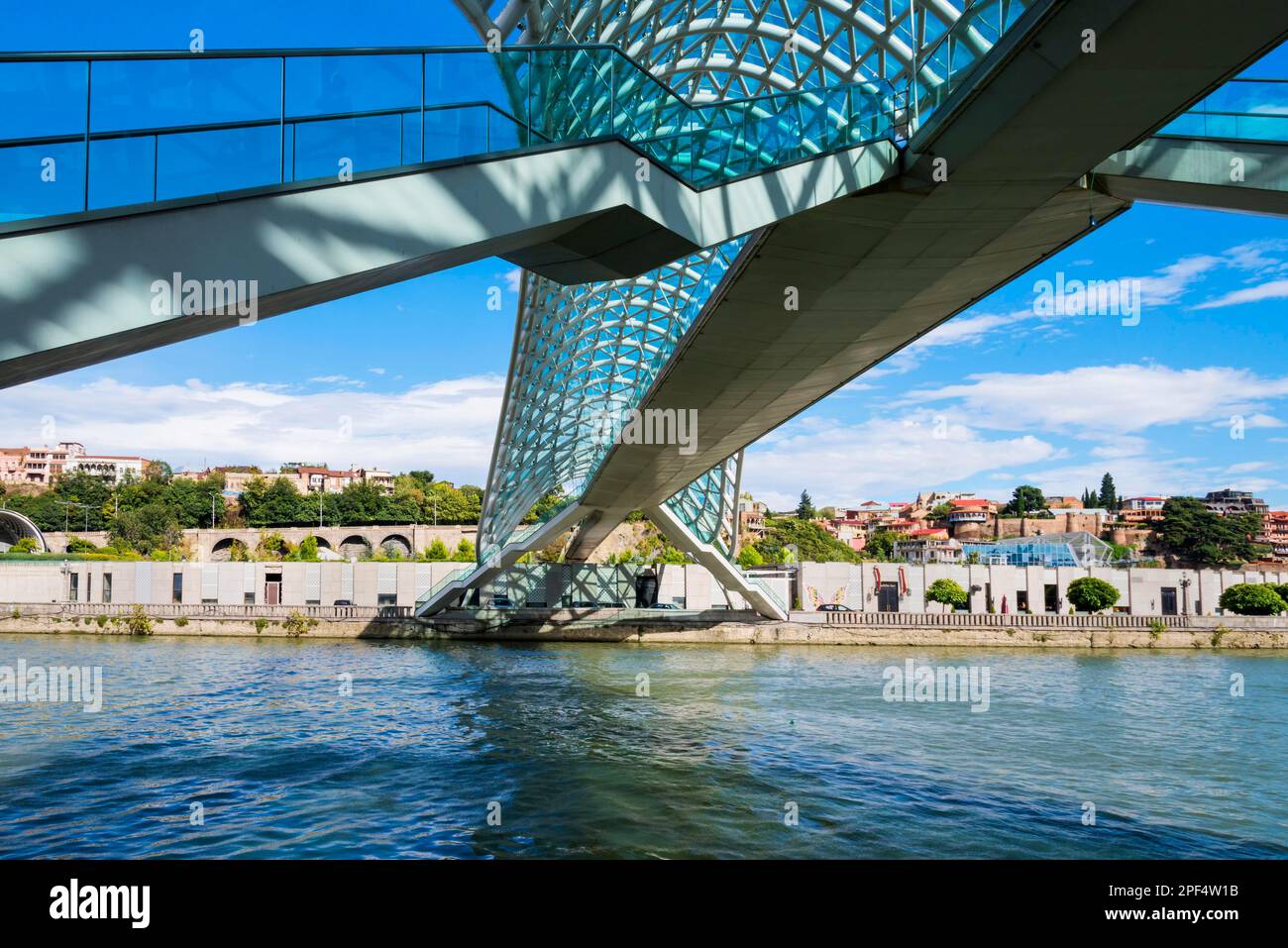 Peace Bridge over the Mtkvari River, designed by Italian architect ...