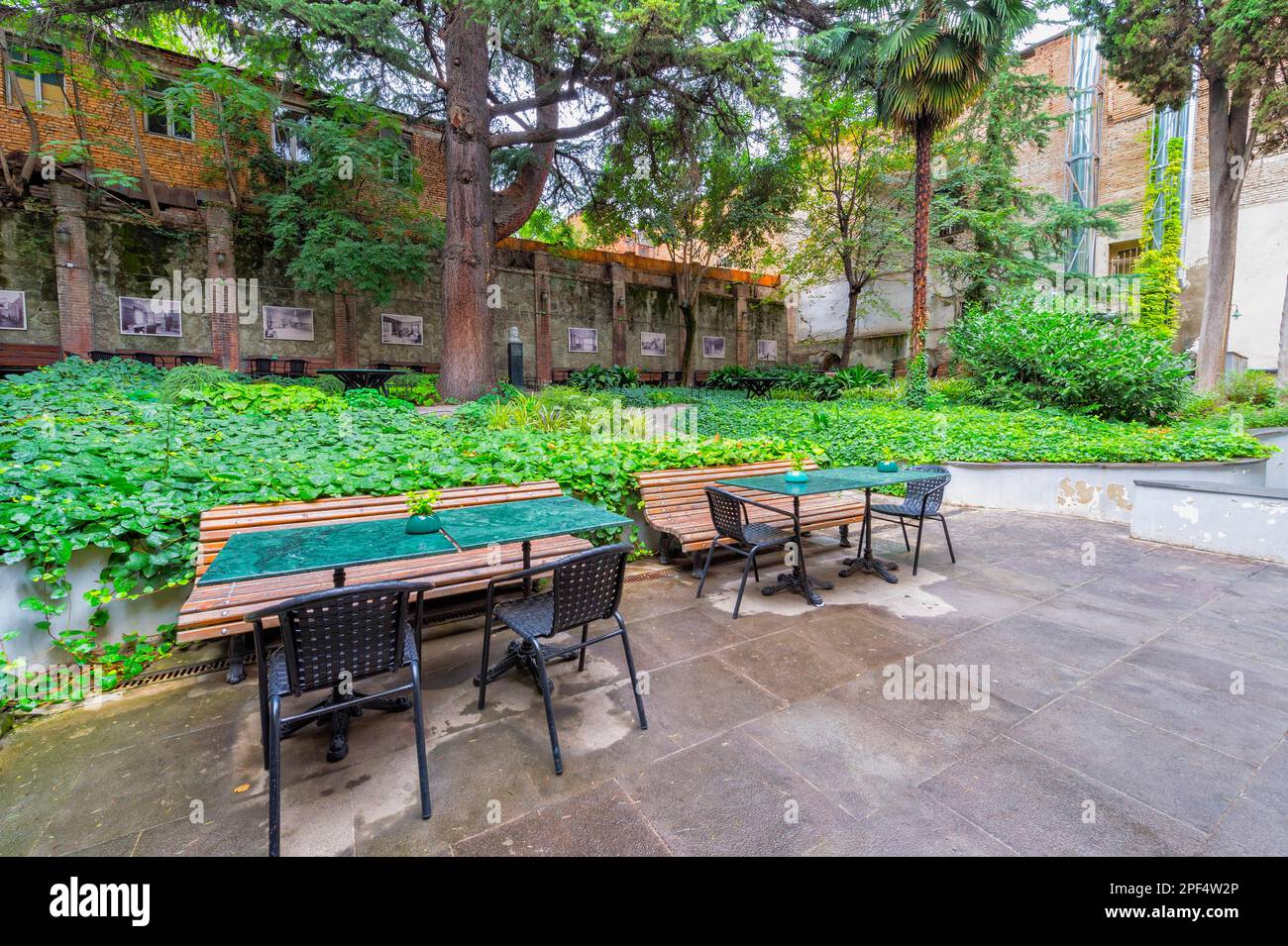 Writers' House of Georgia, courtyard, Tbilisi, Caucasus, Middle East ...