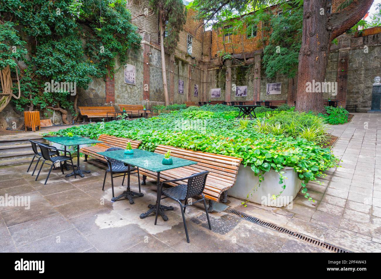 Writers' House of Georgia, courtyard, Tbilisi, Caucasus, Middle East ...