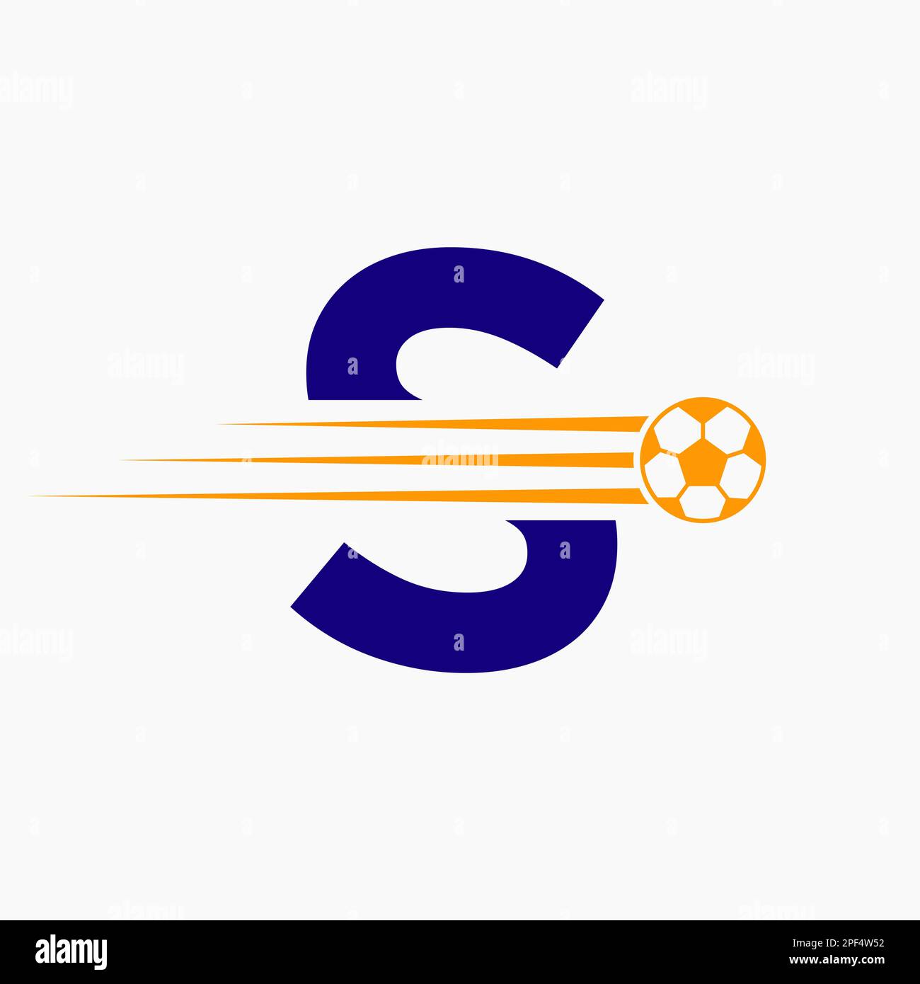 Initial Letter S Soccer Football Logo. Soccer Club Symbol Stock Vector ...