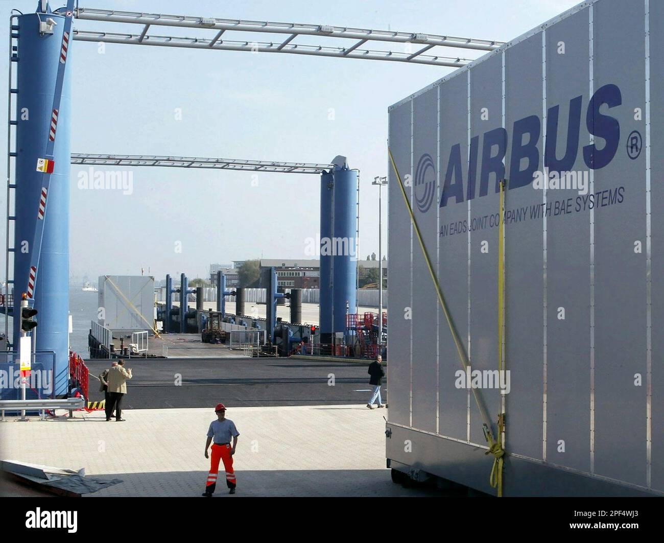 The first Airbus container arrives symbolically during the opening ...