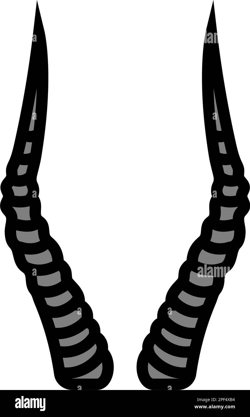 antelope horn animal color icon vector illustration Stock Vector Image ...
