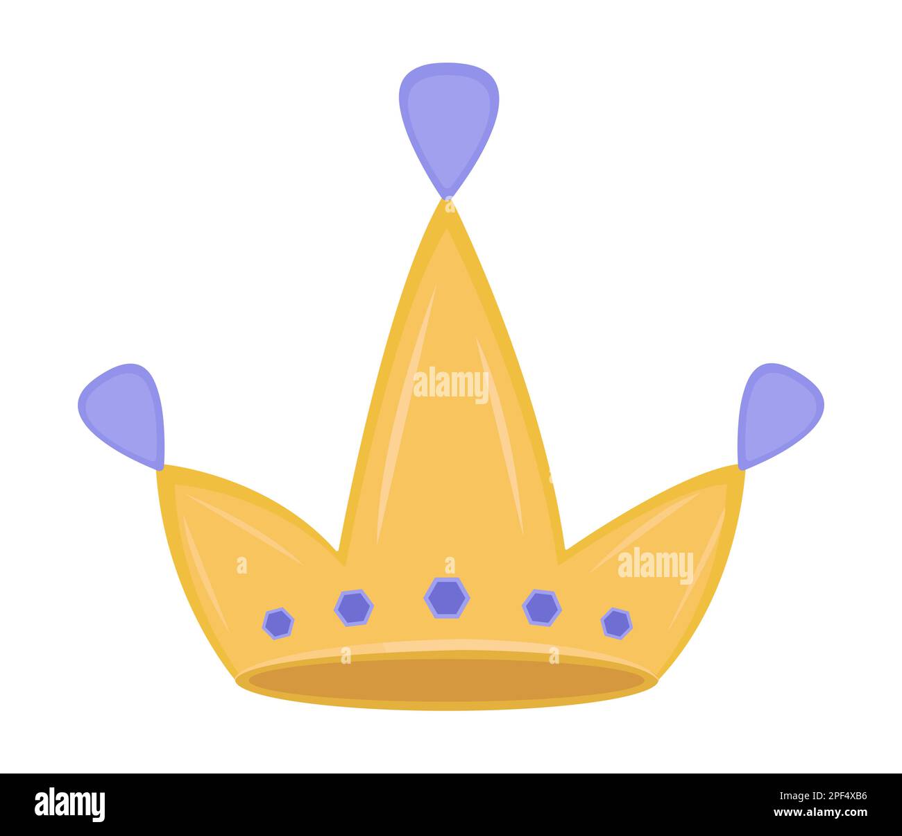 Crown, vector illustration in yellow and blue colors Stock Vector Image ...
