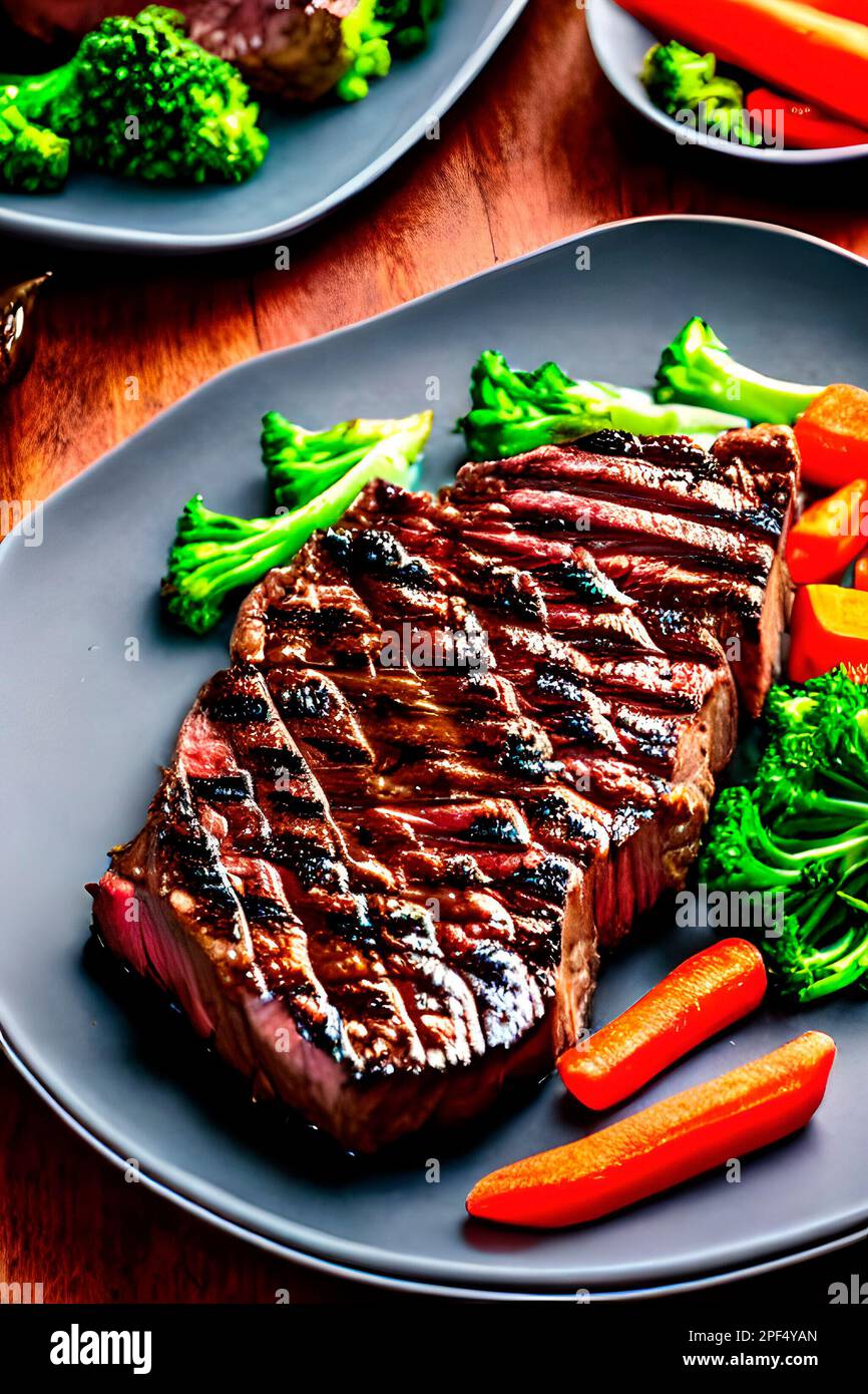 Photo of fried meat,steak Stock Photo - Alamy
