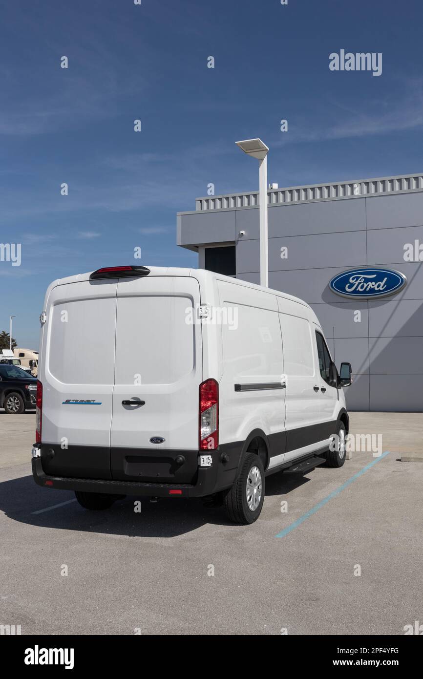 Indianapolis - Circa March 2023: Ford E-Transit Cargo Van display at a ...