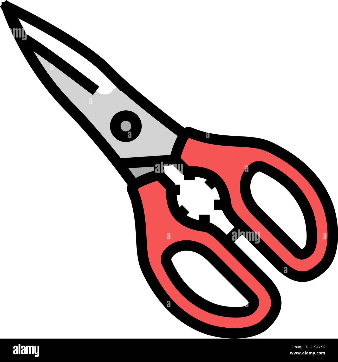 kitchen shears kitchen cookware color icon vector illustration Stock ...