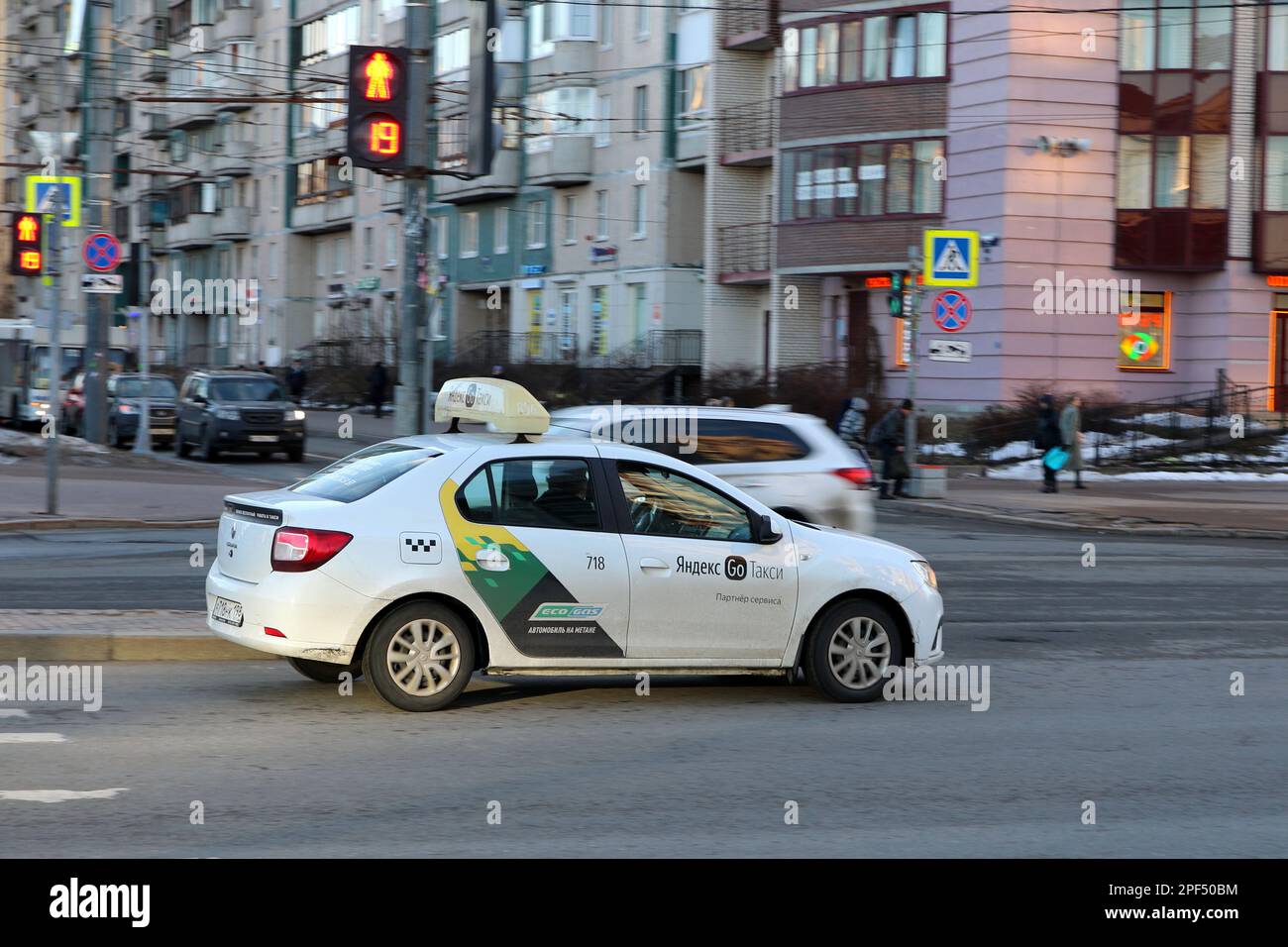 Russian Federation. Saint Petersburg. Yandex Taxi car Stock Photo - Alamy