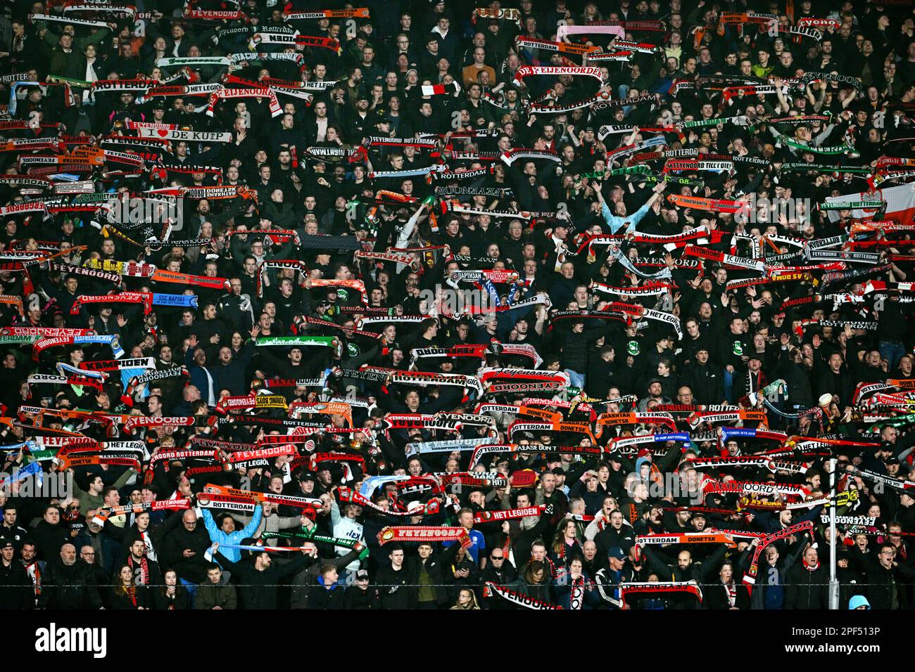 ROTTERDAM - Feyenoord supporters during the UEFA Europa league round of ...