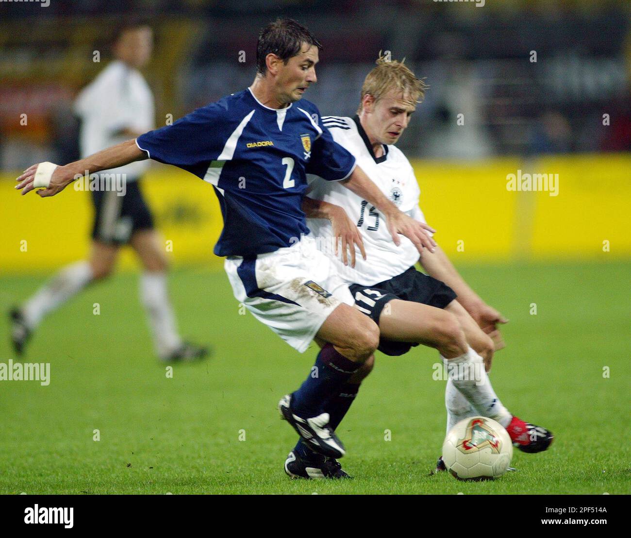 Germany's Tobias Rau, right, fights for the control of theball against ...