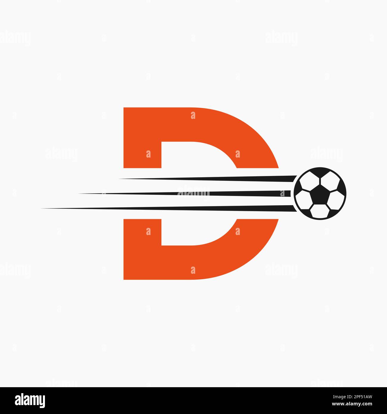 Initial Letter D Soccer Football Logo. Soccer Club Symbol Stock Vector ...