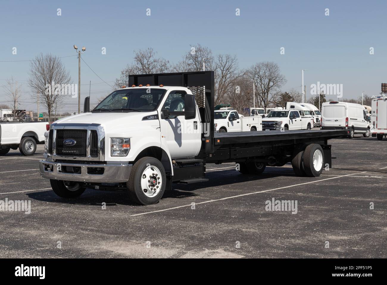 Indianapolis - Circa March 2023: Ford F-650 Commercial Flatbed truck ...