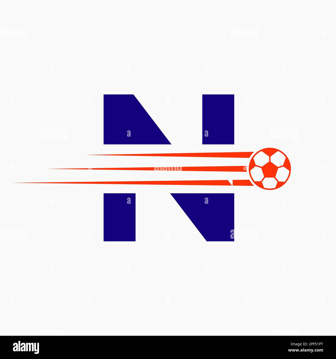 Initial Letter N Soccer Football Logo. Soccer Club Symbol Stock Vector ...