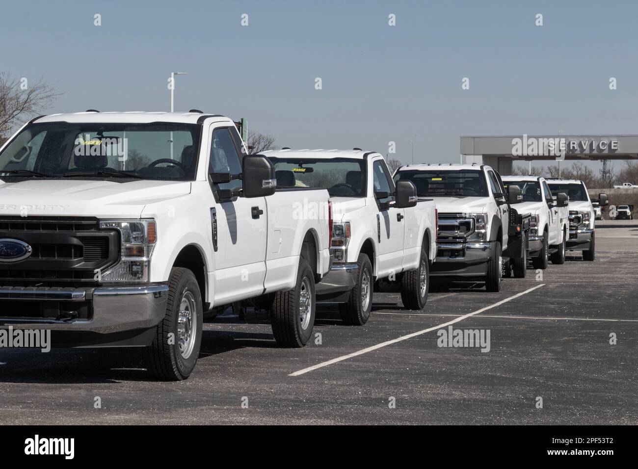 White Ford Work Truck