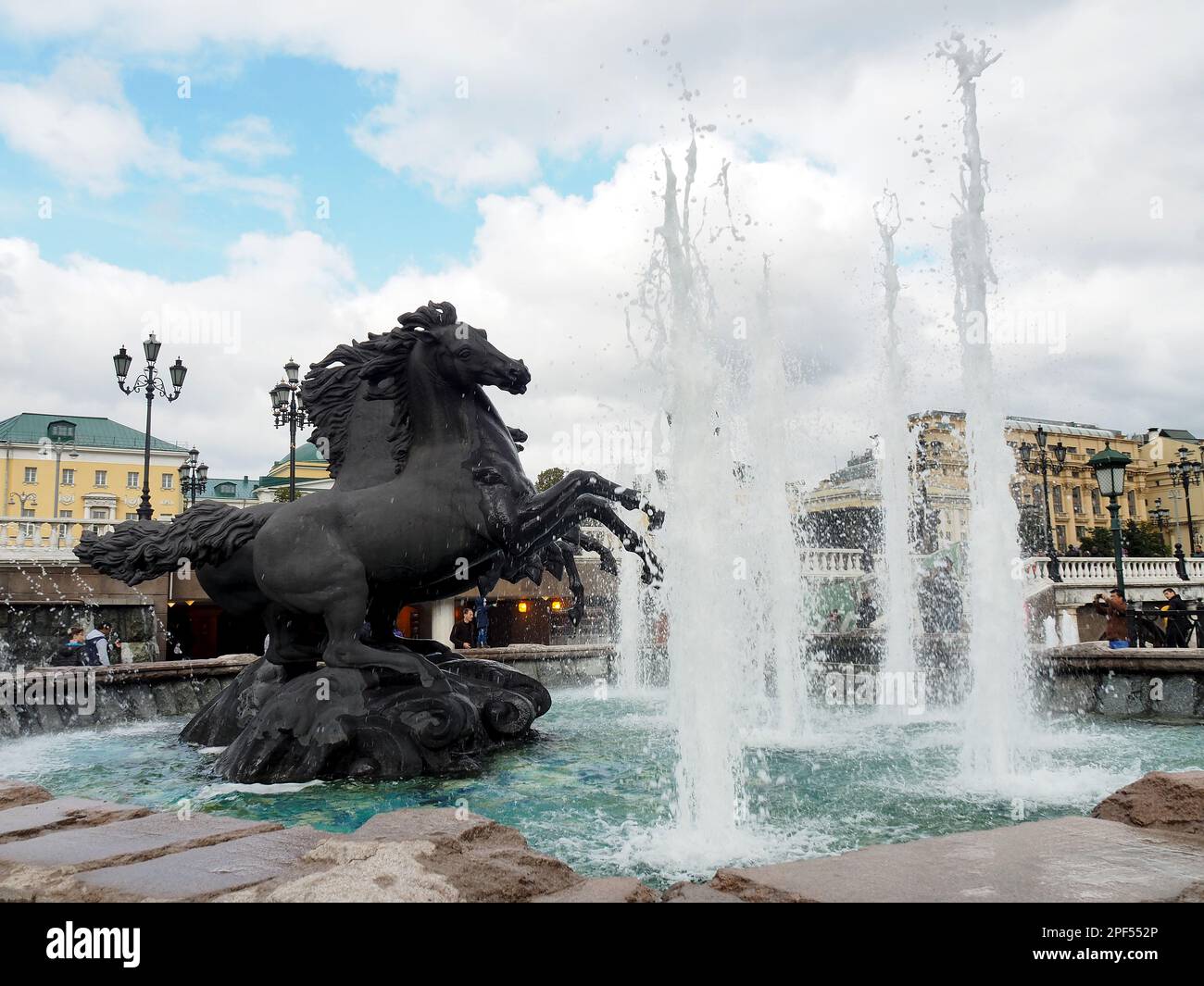 Horses Fountain, Alexander Gardens, Moscow, Russia Stock Photo - Alamy