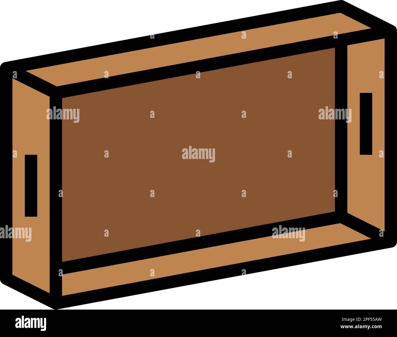 wooden tray living room color icon vector illustration Stock Vector ...