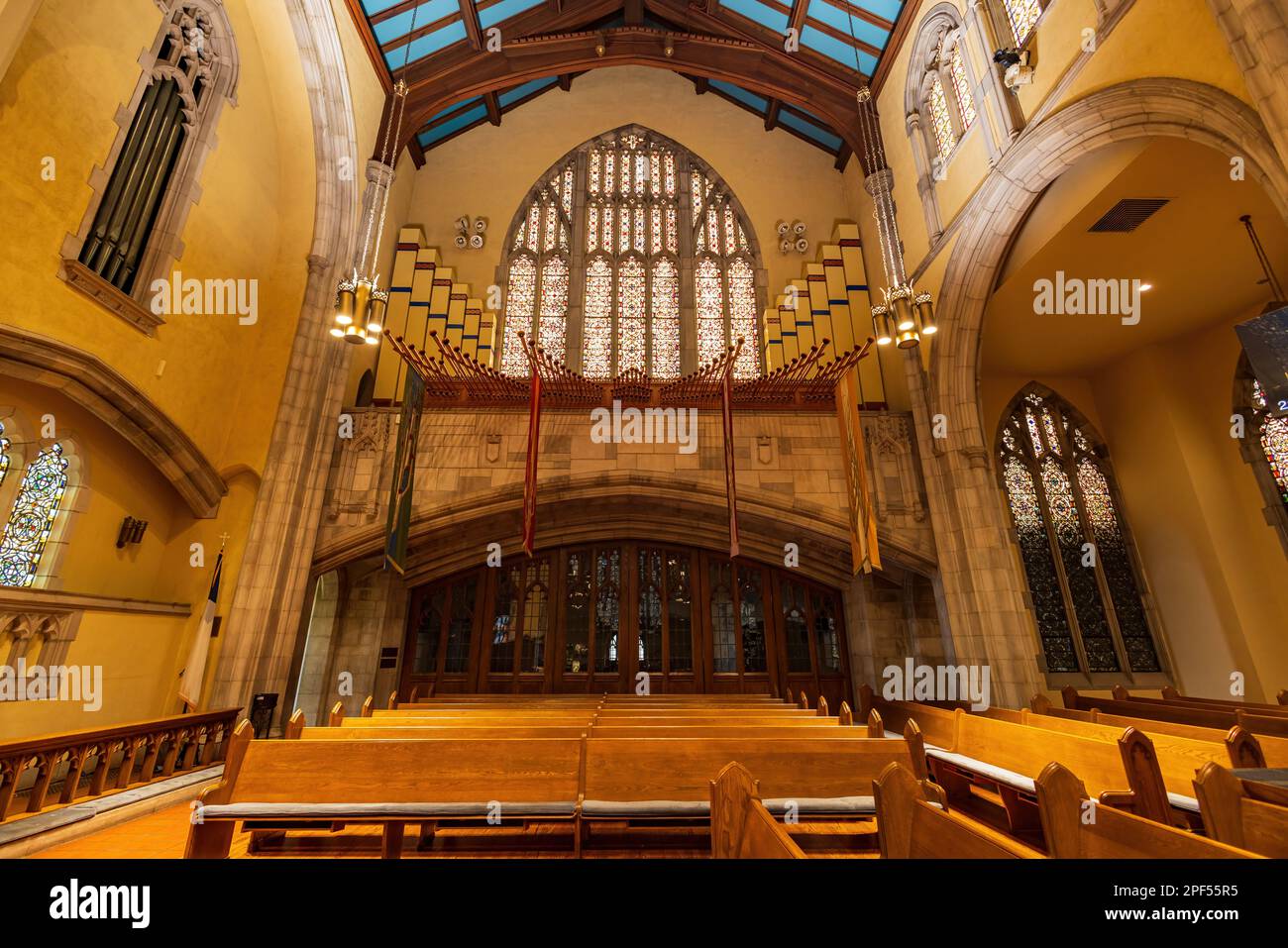 Interior view of the First Methodist Church at Tulsa, Oklahoma Stock ...
