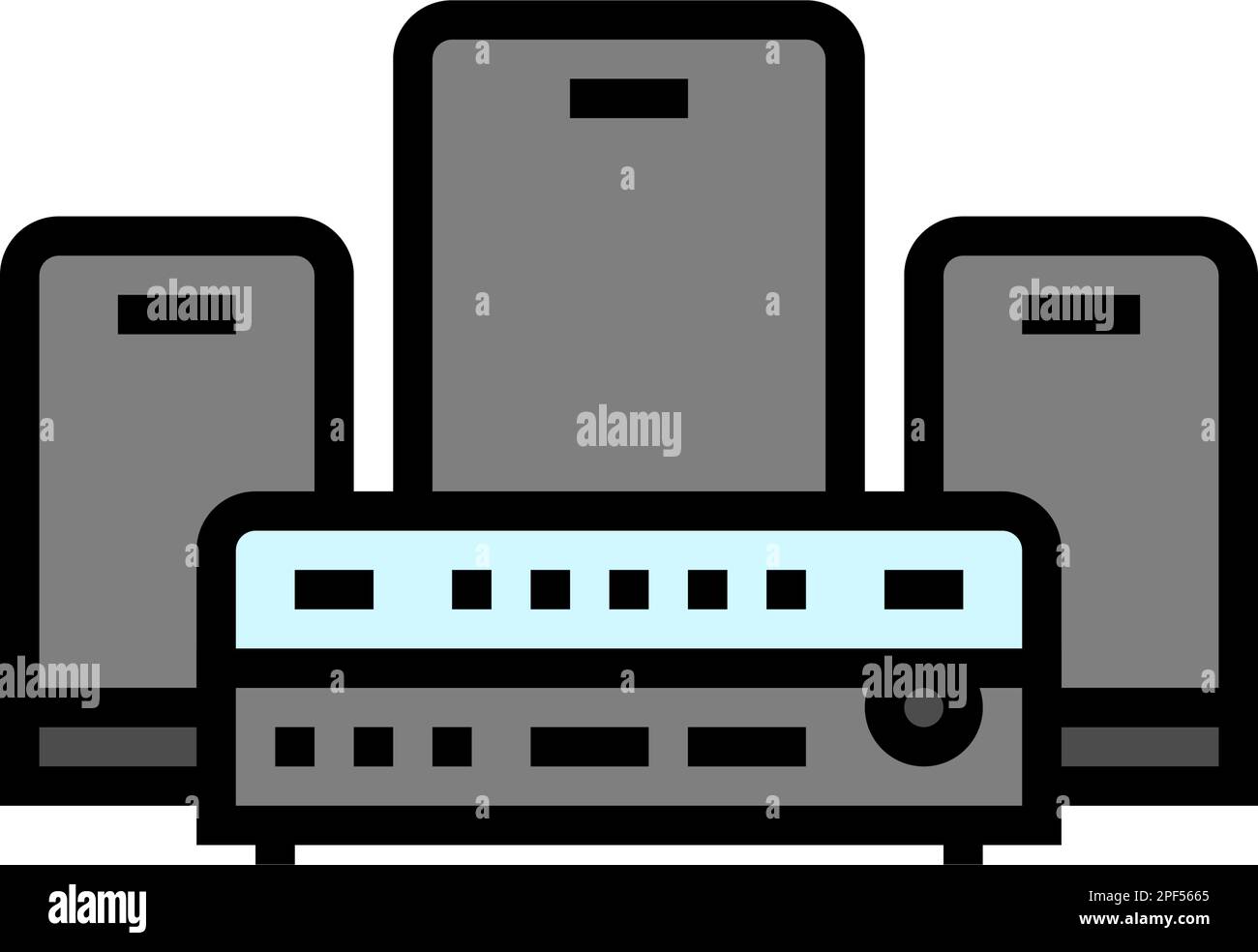 sound system living room color icon vector illustration Stock Vector ...