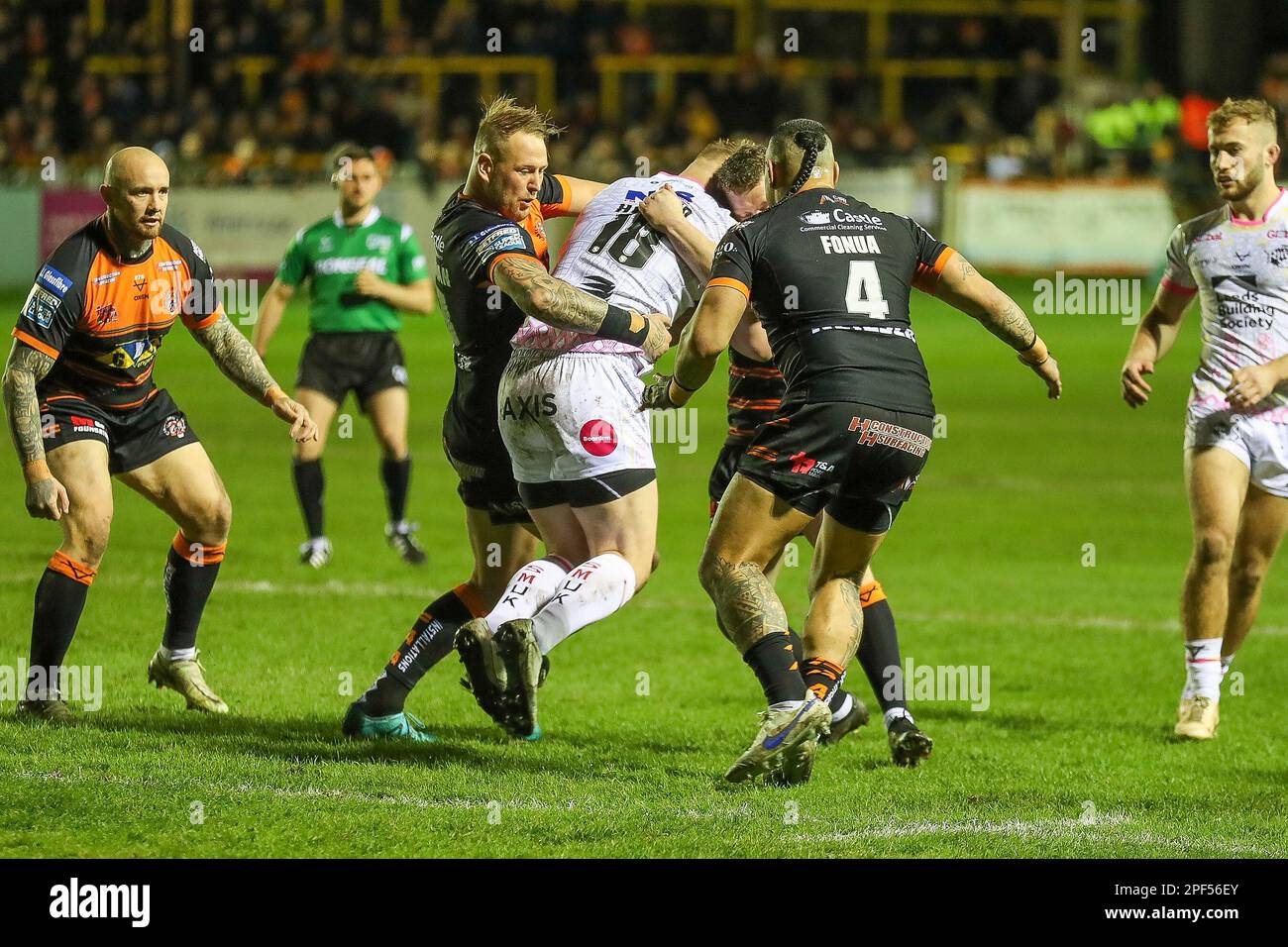 Castleford, UK. 16th Mar, 2023. Joe Westerman of Castleford makes a ...