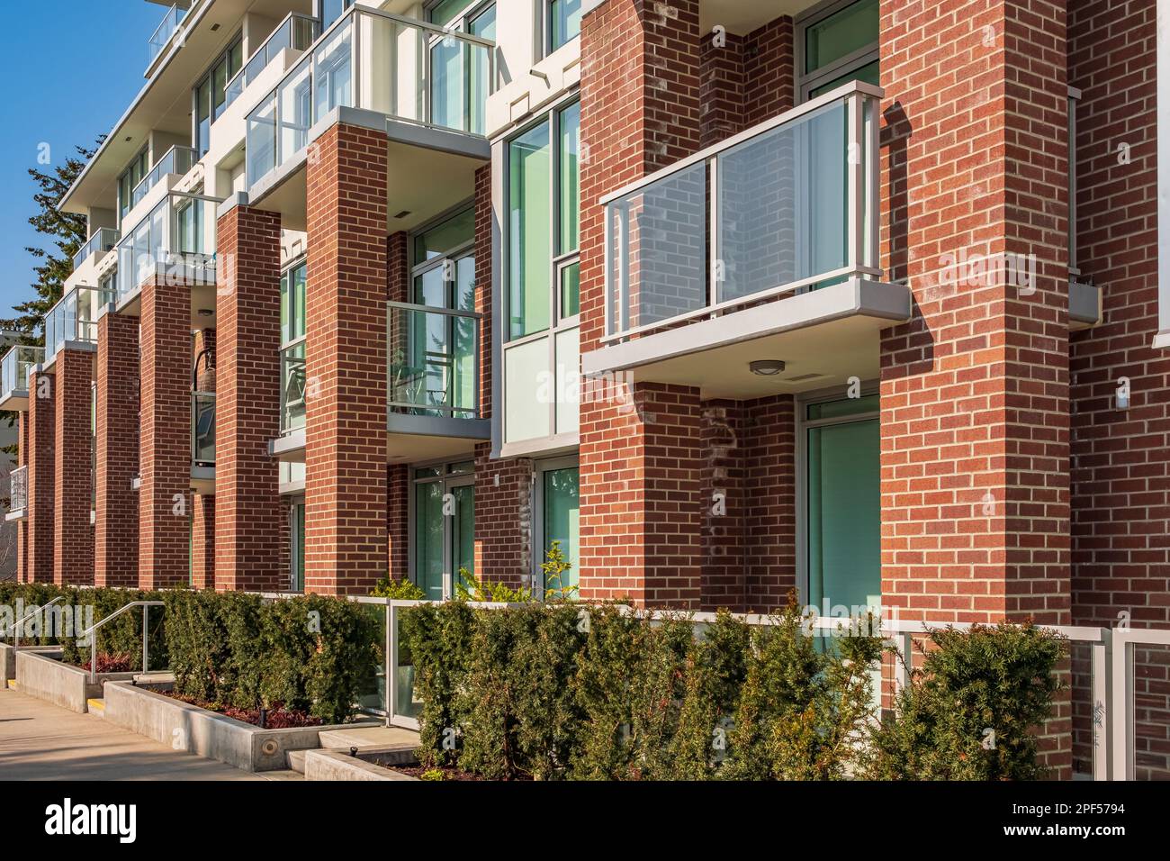 New residential townhouses. Modern apartment buildings in Canada ...