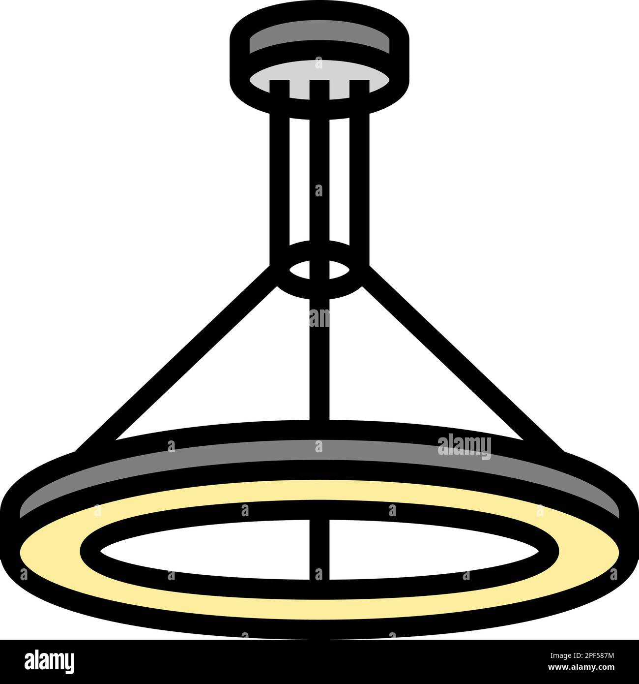 overhead lighting living room color icon vector illustration Stock ...
